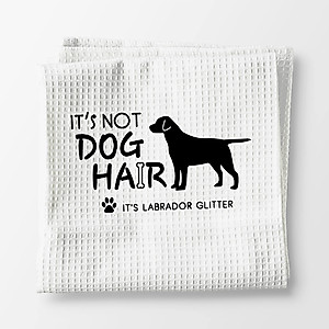 It’s Not Dog Hair It’s Labrador Glitter Funny Black Dog Quote Bath Towel,Dog Lovers Gifts Decorative Towel,Dog Mom Girls Gifts