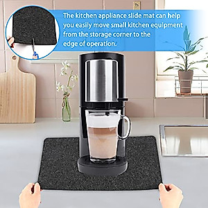 2 Pack Heat Resistant Mat for Air Fryer,Kitchen Appliance Sliders,Kitchen Countertop Protector Mat,Air Fryer Mat for Counter Heat Black