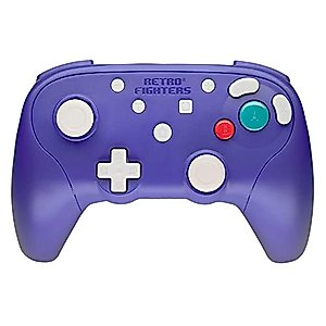 Retro Fighters BattlerGC Wireless Controller - Gamecube, Game Boy Player, Switch & PC Compatible (Blue/Purple)