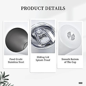 AFHYZY 20 oz Skinny Tumbler Reusable Coffee Travel Mug with Lids and Straws, Insulated Coffee Cups 20oz Stainless Steel Water Bottles Leak Proof for Adults, Women - Mermaid