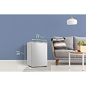 Danby Designer DAR026A1WDD-6 2.6 Cu.Ft. Mini Fridge, Compact Refrigerator for Bedroom, Office, bar, countertop, E-Star Rated in White
