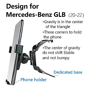 musttrue Car Phone Holder for Mercedes Benz GLB Class 2020-2025, Benz EQB 2022-2024 Auto Accessories Navigation Bracket Interior Decoration Mobile Cell Phone Mount