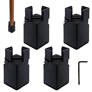 KELEAPEKER 4pcs Furniture Risers,Desk Risers for Desk Legs,Adjustable,with Screw Clamp,for Lifting The Bed, Sofa, Table, Desk, Cabinet and Bookshelf