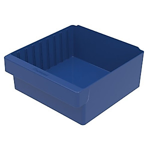 Akro-Mils 31112 AkroDrawer Stackable Plastic Storage Drawer Storage Bin, (11-5/8-Inch x 11-1/8-Inch x 4-5/8-Inch), Blue, (4-Pack)
