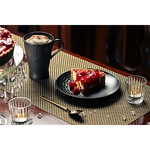 Nomnu Spiderweb Dinnerware Set (16 Pieces) - Gothic Kitchen Decor - Black Matte Porcelain Gothic Dinnerware Set: 4 Dinner Plates 4 Salad Plates 4 Bowls 4 Mugs - Spiderweb Decor Halloween Spooky Gifts