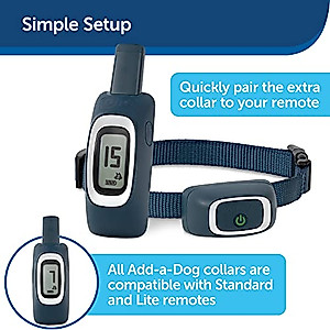 PetSafe Add-A-Dog Remote Training Collar – Perfect for Small, Medium and Large Dogs – Choose from Tone, Vibration, or 15 Levels of Static Stimulation – Waterproof and Durable – Rechargeable