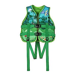 Children's Swimming, Auxiliary Float Suit Buoyancy Vest, Boys and Girls Fishing Vest (Pink Unicorn)