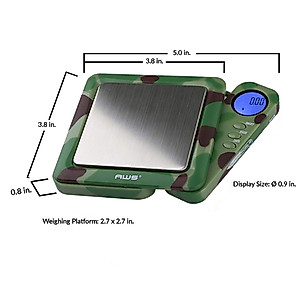 American Weigh Scales Blade SeriesDigital Precision Pocket Weight Scale, USB Light, LCD Screen650 X 0.1G(Camo)
