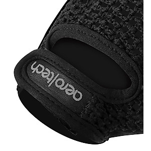 AERO|TECH|DESIGNS | Crochet Cycling Gloves | Extra Thick Gel Padded Palms | Medium | Black