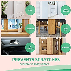 KDAOQN Door Protector from Dog Scratching, Transparent Vinyl Stickers Dog Scratch Door Protector, Custom-fit Furniture & Door Scratch-Guard Wrap, Dog Scratch Furniture Protector (79x8.3In)