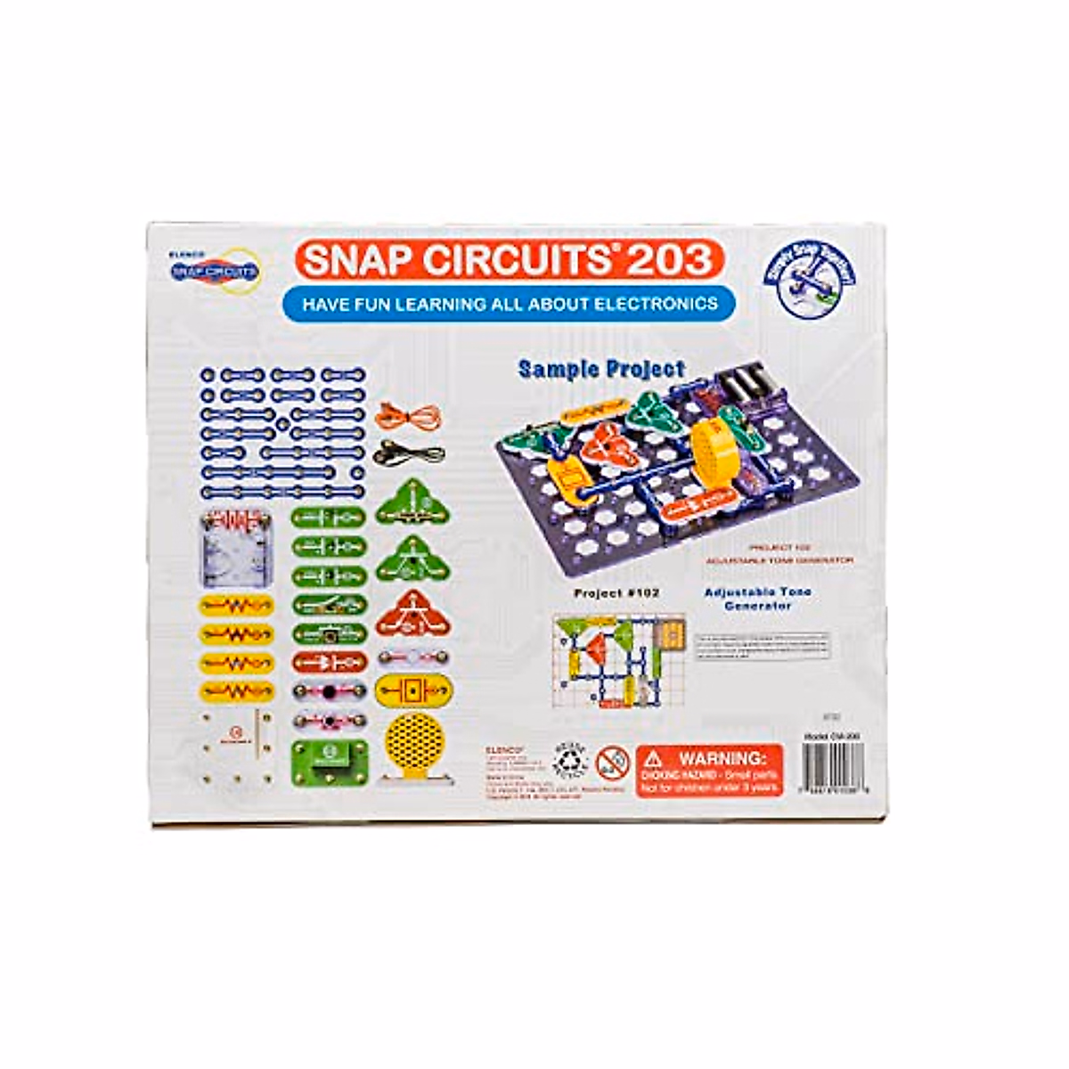 Snap Circuits 203 Electronics Exploration Kit | Over 200 STEM Projects | Full Color Project Manual | 42 Snap Modules | Unlimited Fun