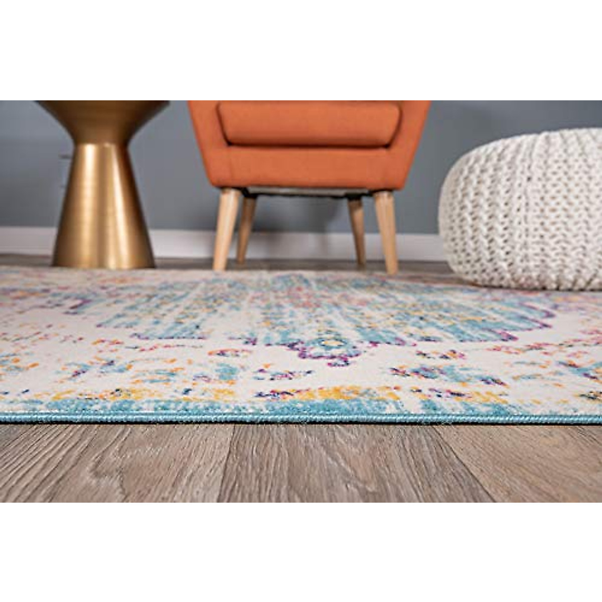 Rugshop Vintage Traditional Bohemian Area Rug 5' x 7' Blue