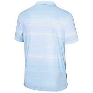 AULEEGAR Mens Golf Shirt Lightweight UPF 30+ XL Blue Stripe