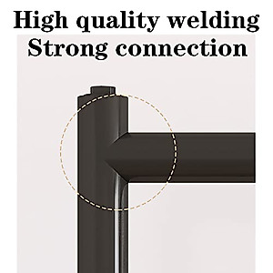 Garment Clothing Rack Standing Coat Rack Closet Rods, Metal Rolling Clothes Organizer Shelves for Hanging Clothes, Laundry Hanger Stand Wardrobe, 100×150cm ( Color : Black , Battery *1 : 100x150cm )