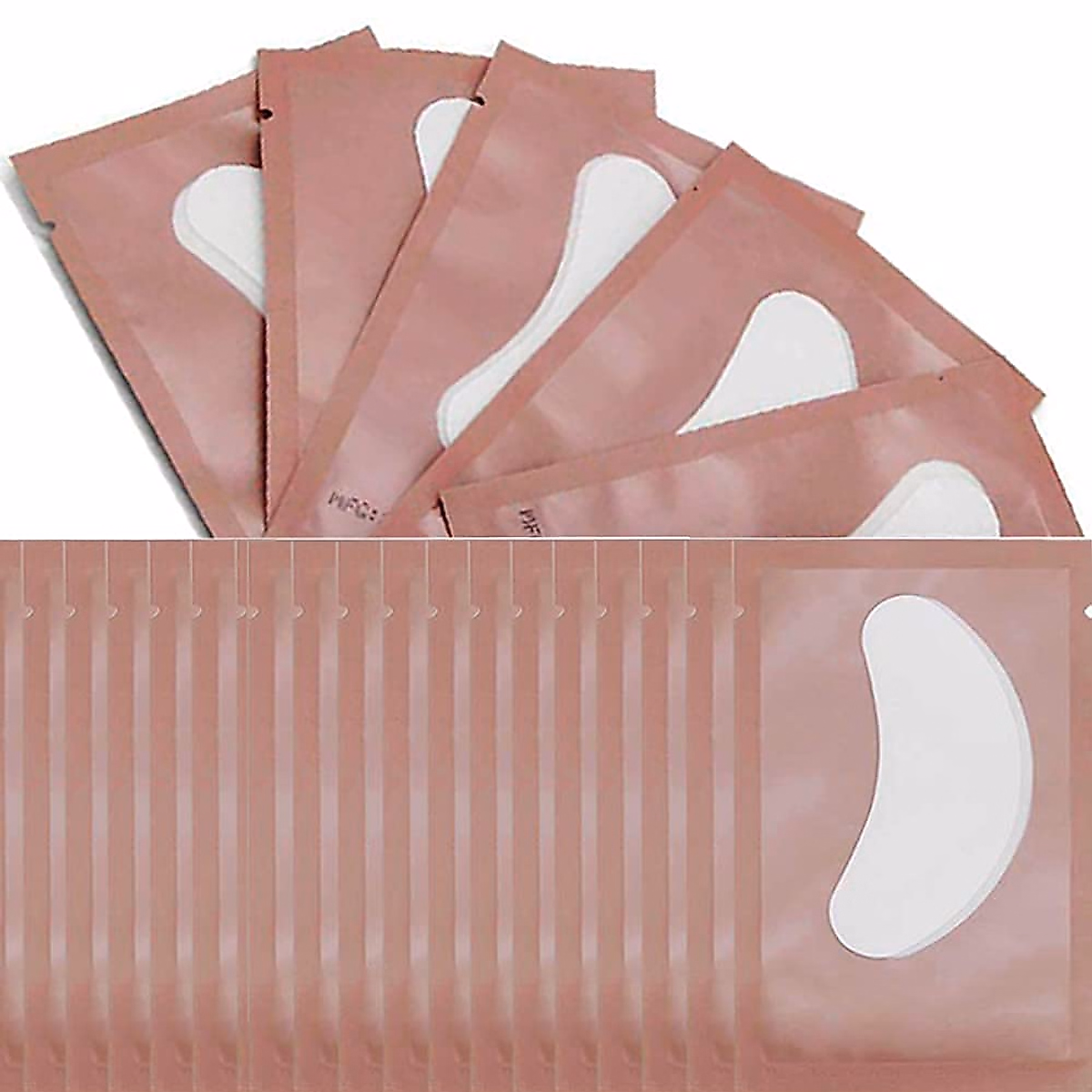 Ocim 100 Pairs Gel Pads Lash Extensions,Eye Lash Pads Hydrogel Patches for Eyelash Extension,Pink
