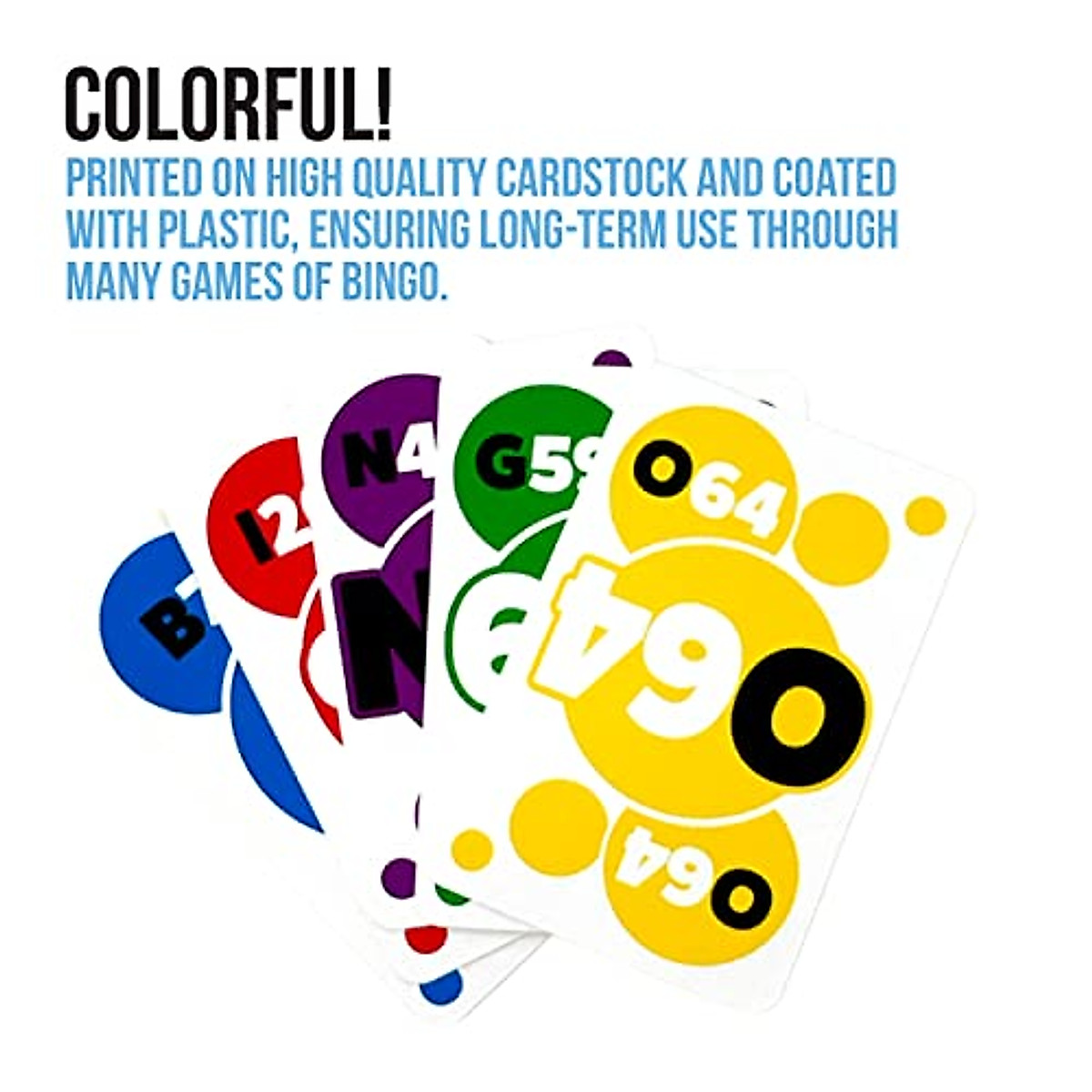 Regal Games - Standard Bingo Calling Cards - 2.5" x 3.5" - High Contrast Numbers & Letters - Durable Plastic Coating - Cardstock - 75 Count (B1 - O75)