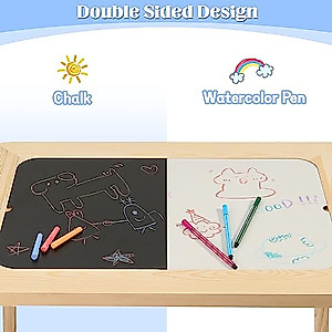 Isa EASE LIFE 5 in 1 Children's Sensory Table, Multifunction Toddler Play Sand Table Indoor Art Table Drawing Table for Kids, Toddler Sensory Table with 2 Storage Bin & Lid