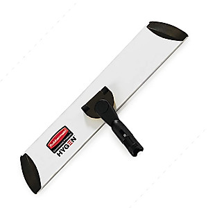 Rubbermaid Commercial Products Cleaning Cart Bag & Commercial Products Executive HYGEN Mop Quick-Connect Frame for Wet/Dry Microfiber Mopping, Fits 18in Mop Pads, Silver/Black, Handle not Included