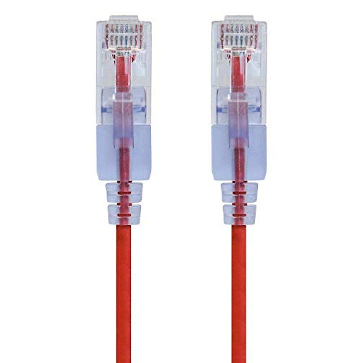 Monoprice Cat6A 5ft Red 10-Pk Patch Cable UTP 30AWG 10G Pure Bare Copper Snagless RJ45 SlimRun Series Ethernet Cable
