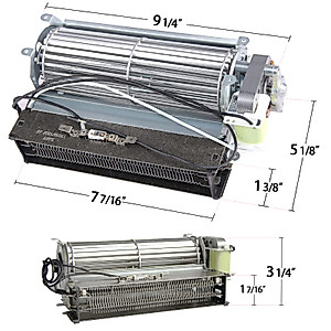Hongso Replacement Fireplace Fan Blower & Heating Element for Twin Star Electric Fireplace