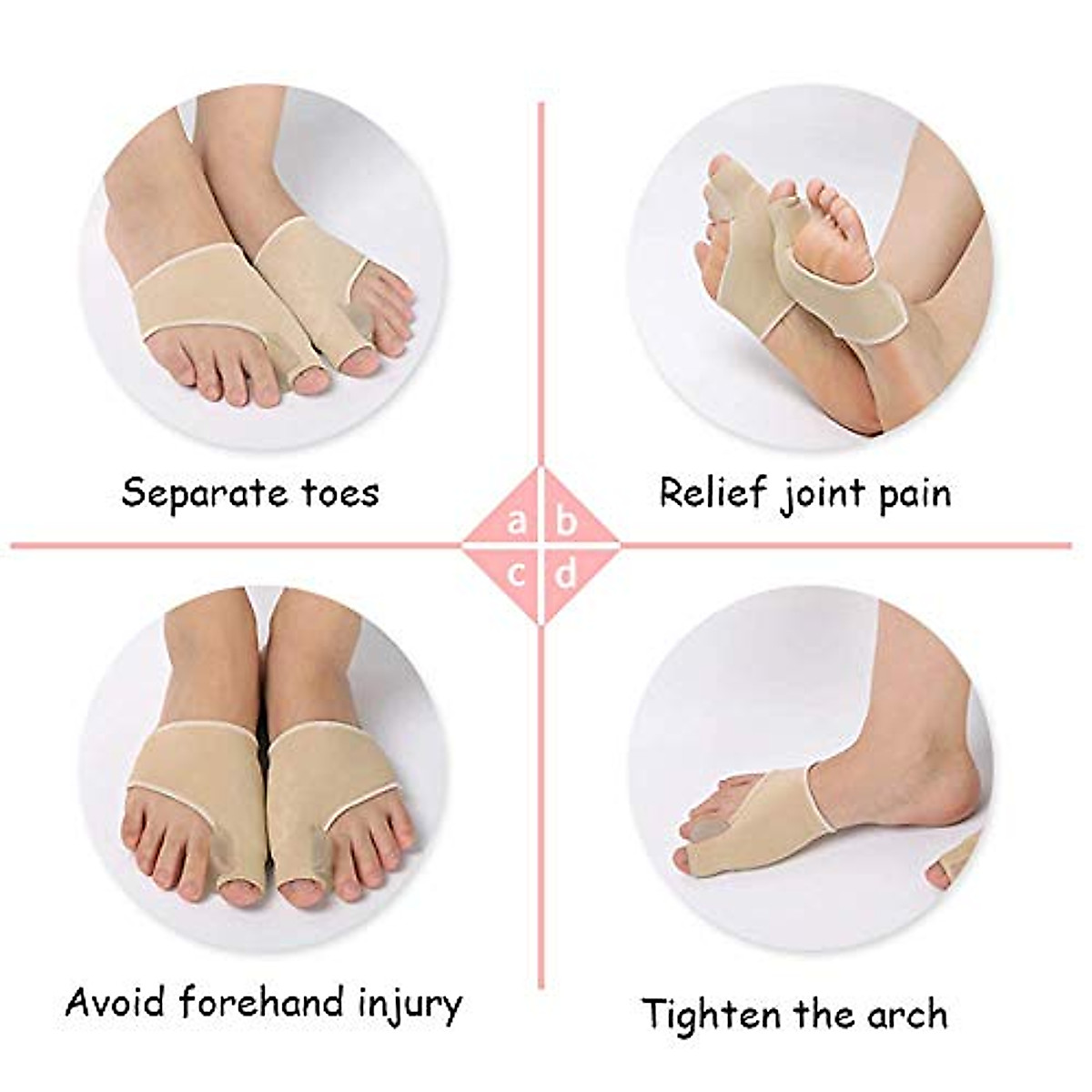 Bunion Foot Sleeve, Bunion Socks Corrector Relief Sleeve with Gel Bunion Pad Cushion for Hallux Valgus, Big Toe Joint Pain Relief for Day and Night Use