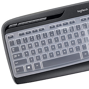 Keyboard Cover for Logitech MK320 K330 MK335 YR002/Y-R0009 Wireless Ultra Thin Silicone Keyboard Protector Skin Logitech MK320 K330 MK335 Accessories-Clear