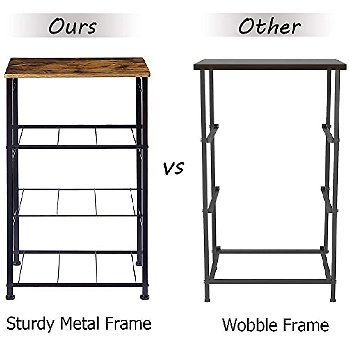 EKNITEY 3 Drawers Nightstand, Small Dresser Chest Sturdy Side End Table with Fabric Drawers and Wheels for Bedroom, Living Room, Office, Closet