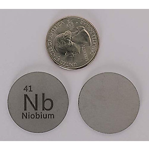 Niobium (Nb) 27mm Metal Disc 99.95% Pure for Collection or Experiments