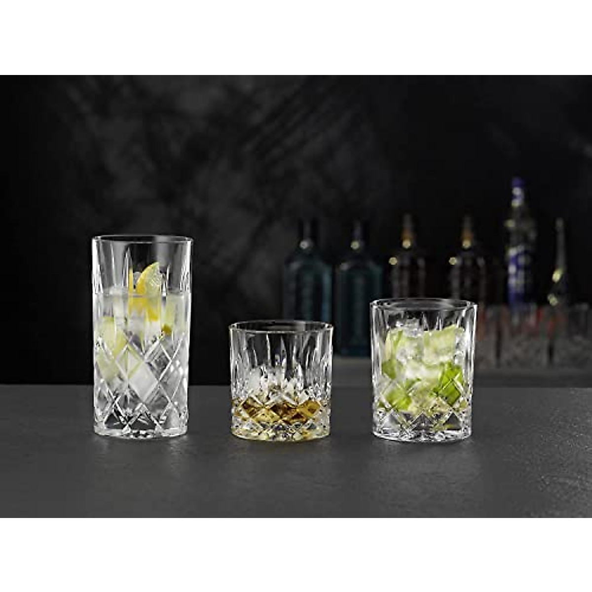 Nachtmann Noblesse Collection Long Drink Glasses | Set of 4 cocktail Cups | Made of Crystal Glass | 6-Inch Highball Glasses for Cocktails, Juice and other Mixed Drinks | 13-Ounces
