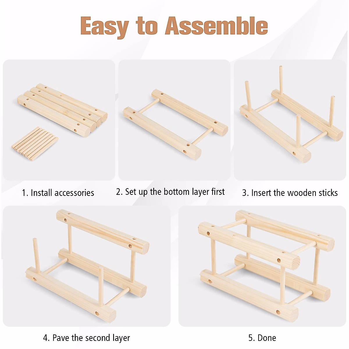 Giantex 36-Bottle Wine Rack Freestanding Floor - Wooden 5-Tier Stackable Wine Storage Shelves, Wine Racks Countertop for Pantry, Cabinet, Small Place
