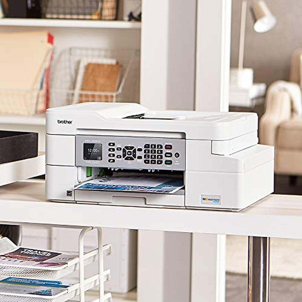 Brother MFC-J805DW INKvestmentTank Color Inkjet All-in-One Printer with Mobile Device and Duplex Printing with Up To 1-Year of Ink In-box, White, One Size, Amazon Dash Replenishment Ready
