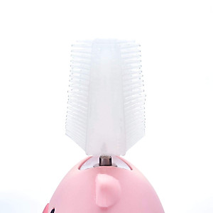 FOKER U-Shaped Electric Toothbrush Brush Replacement Heads, Kids Automatic Toothbrush Head Accessories, Replaceable Toothbrush Head, Silicone Toothbrush Head, Suitable for 2-6 Years Old, Pack of 4