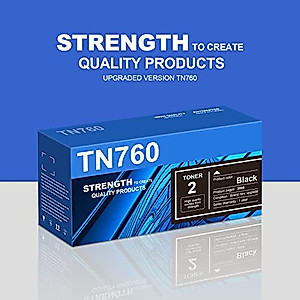 XAV Compatible TN 760 Toner Cartridge Replacement for Brother TN-760 TN760 TN 760 for HL-L2395DW HL-L2390DW HL-L2370DW HL-L2350DW MFC-L2750DWXL L2750DW L2710DW DCP-L2550DW Printer (2PK TN760 Toner)