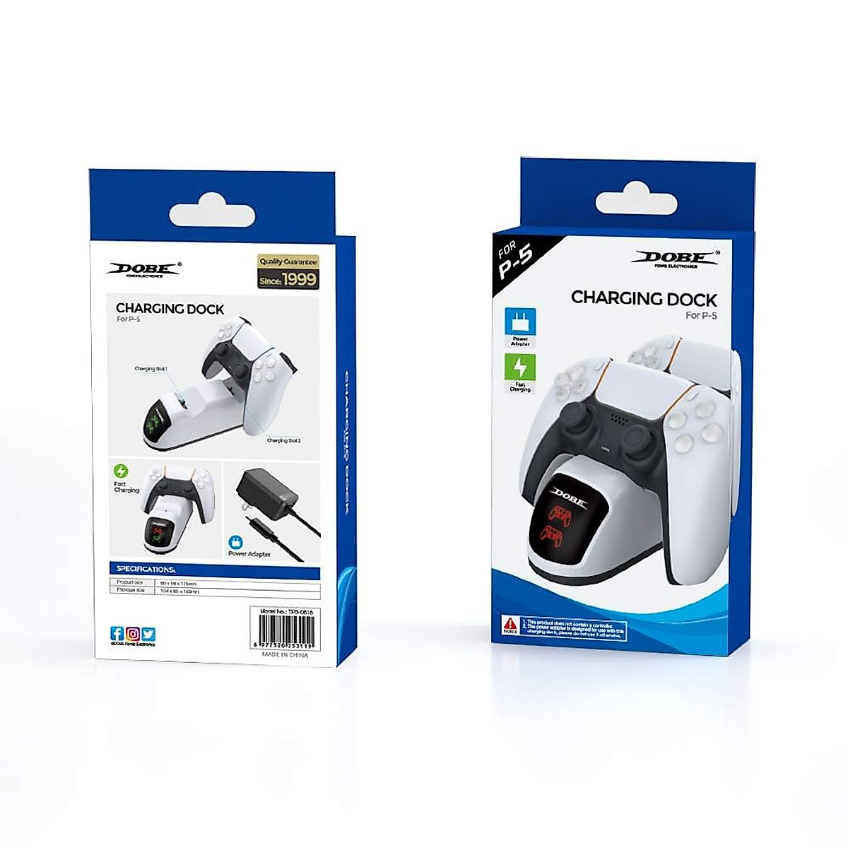 PS5 Controller Charger, Playstation 5 Dual Sense Charger Station with 5V 3A Power Adapter, Playstation 5 accessories