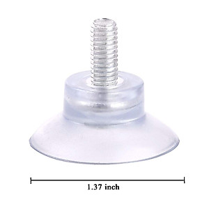 KINMAD 10 Pcs M6x13mm Rubber Strong Suction Cup Screw with Sucker Hanger Pads Diameter 35mm for Glass Table Tops