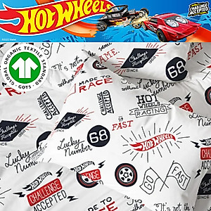 Franco Hot Wheels Kids Luxury Bedding Super Soft Premium Cotton 3 Piece Sheet Set, Twin, (Officially Licensed Product)