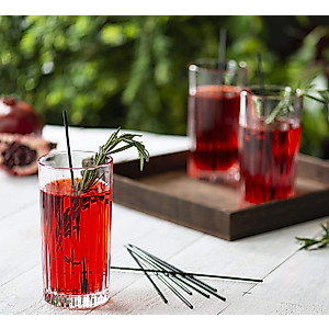 Comfy Package [Case of 10,000] 7 Inch Plastic Sip Stirrers/Straws - Disposable Stir Sticks for Coffee & Cocktail - Black