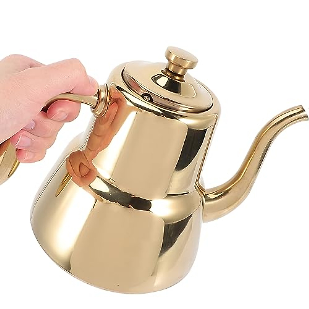 HEMOTON Kettle stovetop filter teapots tea pots iced tea maker teapot with infuser hotpot camping stove camping water jug camping coffee pot vinegar bottle Stainless steel olives