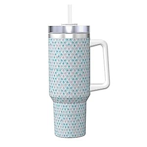 HULIBIN Tropical Hibiscus Flowers Print Double Deck Stainless Steel Travel Coffee Cup With Lid 40 Oz Ice Bully Cup