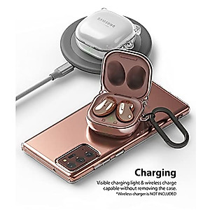 Ringke Hinge [Anti-Yellowing Material] Compatible with Samsung Galaxy Buds 2 Pro Case, Galaxy Buds 2, Galaxy Buds Pro, and Galaxy Buds Live, Sturdy Solid Transparent Cover for Galaxy Buds2 Pro - Clear