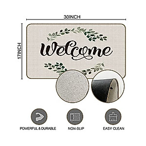 Patio Rules Decorative Doormat 17”X30”,Patio Rules Deck Rules Reversible Throw Pillowcase 18”X18”,Set of 1 Pillow Cover 1 Doormat,Farmhouse Home Porch Patio Garden Door Decor,Housewarming Gifts