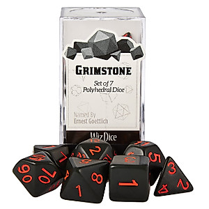 MBGBrybelly Series IV Set of 7 Tabletop RPG Dice - 7 Different Polyhedral Role Playing Dice per Set - TTRPG DND Dice - Midnight Runes