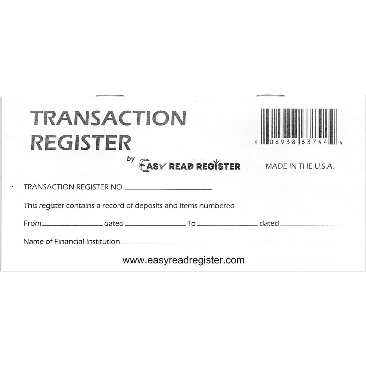 10 Checkbook Transaction Registers, 2022-2023-2024 Calendars, Made in USA