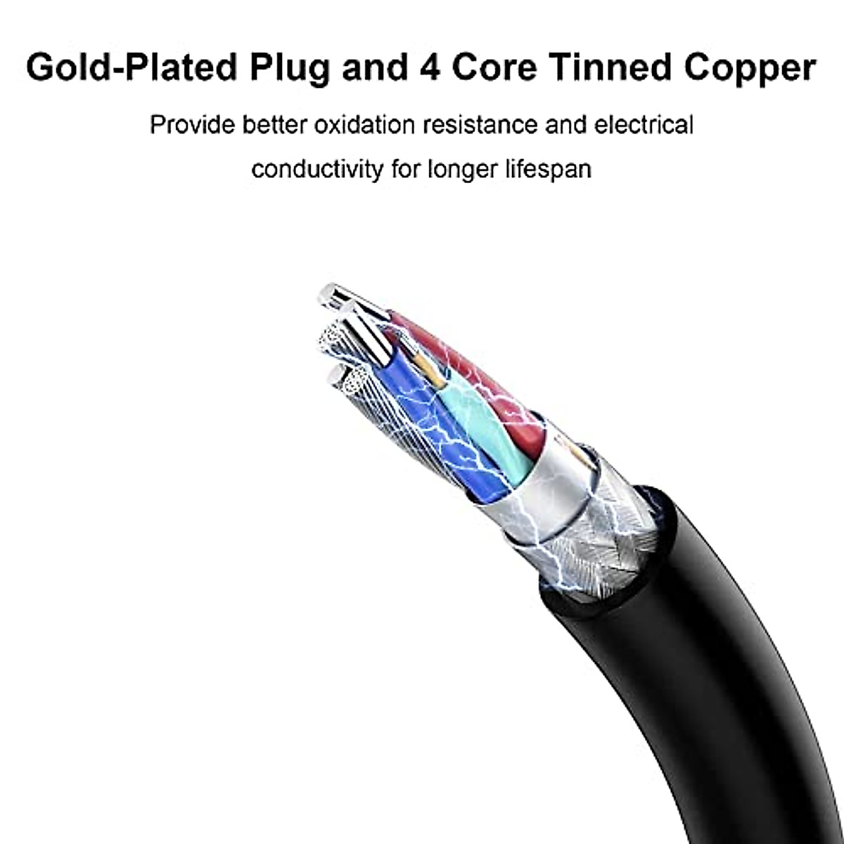 Coomoors USB to 3.5mm Jack Audio Adapter 2 Pack, Male AUX Audio Jack to USB 2.0 Male Charge Cable Adapter Cord for iPod Shuffle MP3 Player Headphones Speakers and Other Devices(3.3FT)