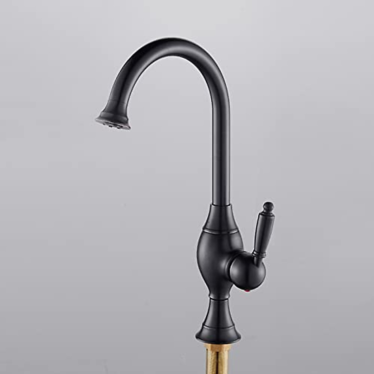 Kitchen Faucet Single Handle 360° Rotation Kitchen Sink Faucet Deck Mounted Hot and Cold Water Kitchen Faucets Brass Black Commercial Kitchen Sink Taps Heavy Duty