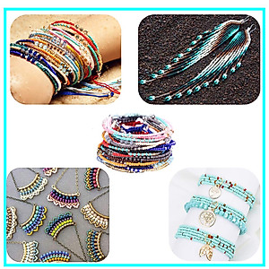 Tibaoffy Size 6/0 Crafts Glass Seed Beads 4mm Tiny Pony Beads Assorted Kit with Organizer Box for Jewelry Making (48 Assorted Multicolor Set, Total About 7200pcs)