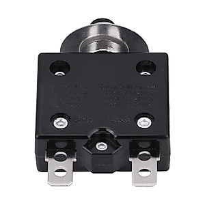 Aramox 5 A / 8 A / 10 A / 15 A / 18 A / 20 A / 30 A Thermal Switch Reset, Current Overload Device Circuit Breaker Manual Reset Circuit Breaker Overcurrent Protector(20A)