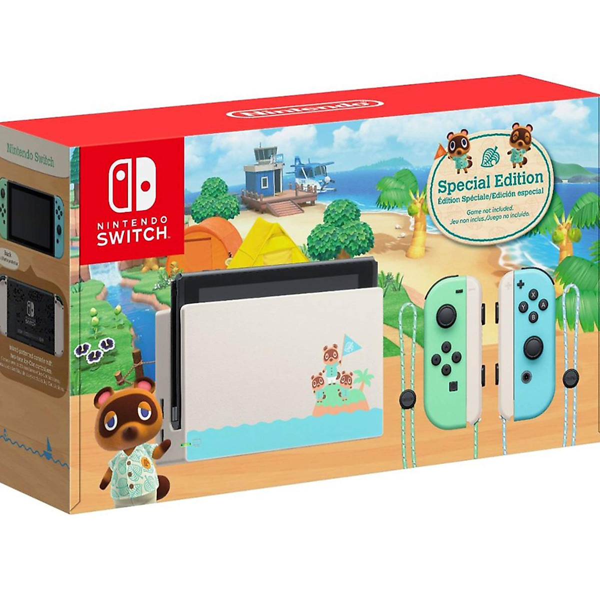 Nintendo 2020 Switch Family Christmas Holiday Bundle - Animal Crossing: New Horizons Edition + NexiGo_Joy-Con and Pro Controllers Charging Dock + Console Charging Station Bundle