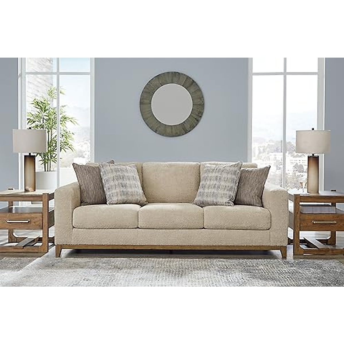 Signature Design by Ashley Parklynn Classic Sofa for Living Room, Beige
