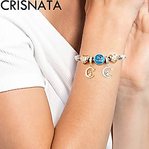 Dangle Bunny on Crescent Moon Star Charms, Fit Pandora Easter Bracelet Animal Necklace, 925 Sterling Silver Rabbit Pendant Beads with Sparkling CZ, Gift for Birthday/Wife